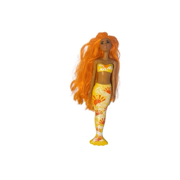 Mattel | Toys | Barbie Sun Color Reveal Sunny Mermaid Doll Orange Hair ...